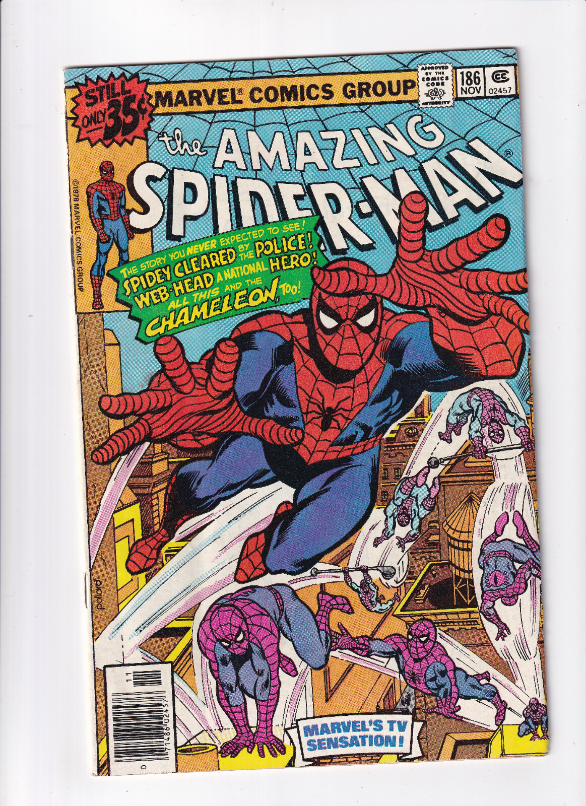 Amazing Spider-Man #186 Marvel 1978 Chaos is the Chameleon! VG+ | eBay