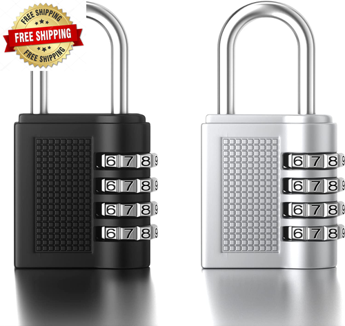 Combination Lock 4 Digit Locker Padlock for School Gym Sports Locker ...