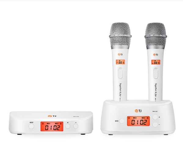 TJ Taijin Media TMW-100 Wireless Microphone 2pcs Set White & Black ...