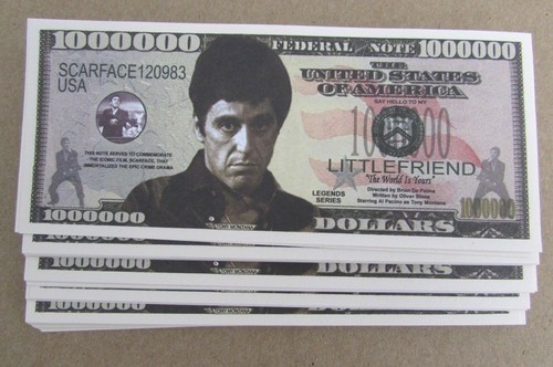 LOT OF 25 SCARFACE AL PACINO MONEY FAKE MILLION DOLLAR BILLS | eBay