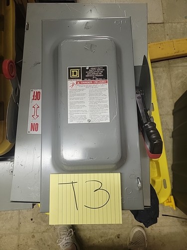 Square D H362N Series F 60A Fusible Safety Switch Disconnect 600V 60 ...