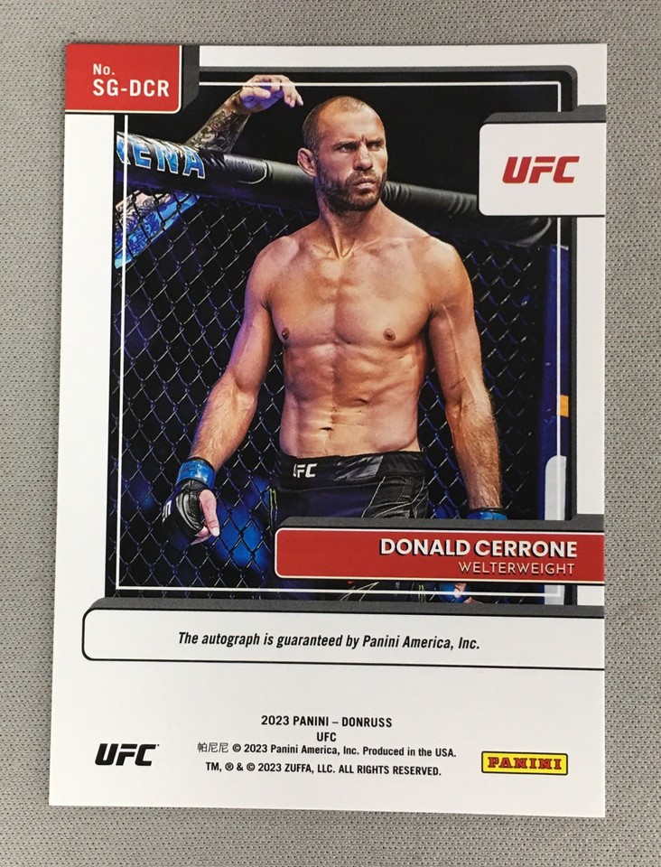 Donald Cerrone 2023 Panini Donruss UFC Signature Series Auto Purple ...