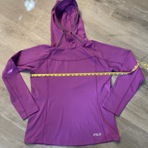 Fila Funnel Neck Activewear Training Hoodie Pullover, Purple, Size M ...