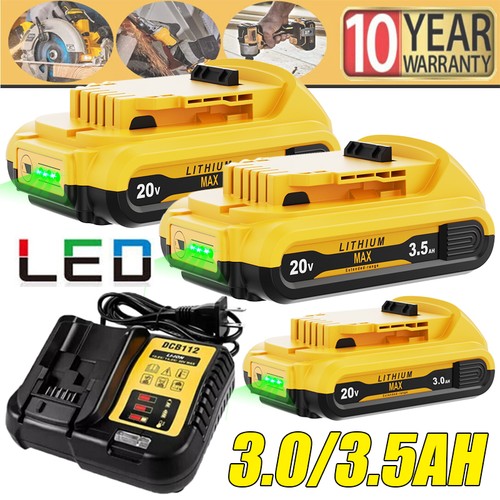 20V FOR DEWALT 20 Volt MAX Li-ion Battery/Charger DCB204 DCB206 DCB200 ...