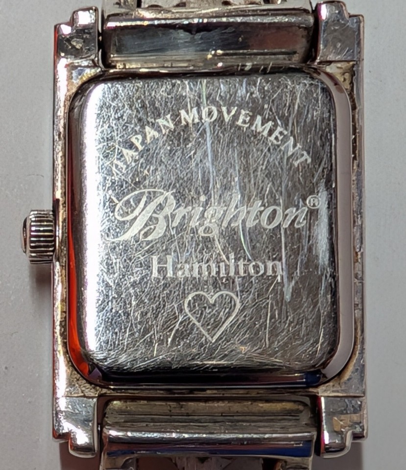 Brighton HAMILTON Women’s Watch Silver Tone Rectangle -Pre-owned/Fair ...
