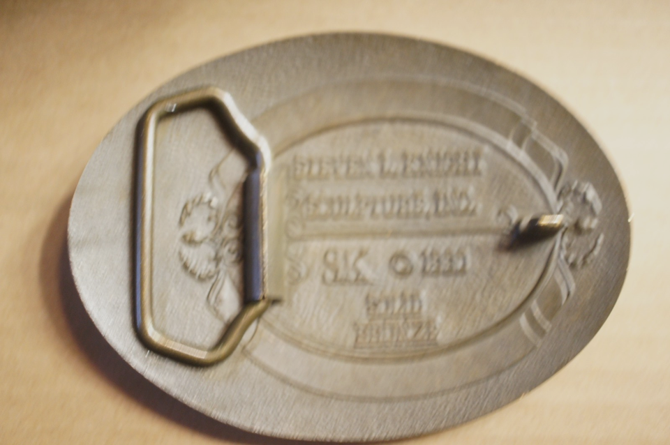 1980 Steven L. Knight Solid Bronze Rodeo, Western Belt Buckles-Saddle ...