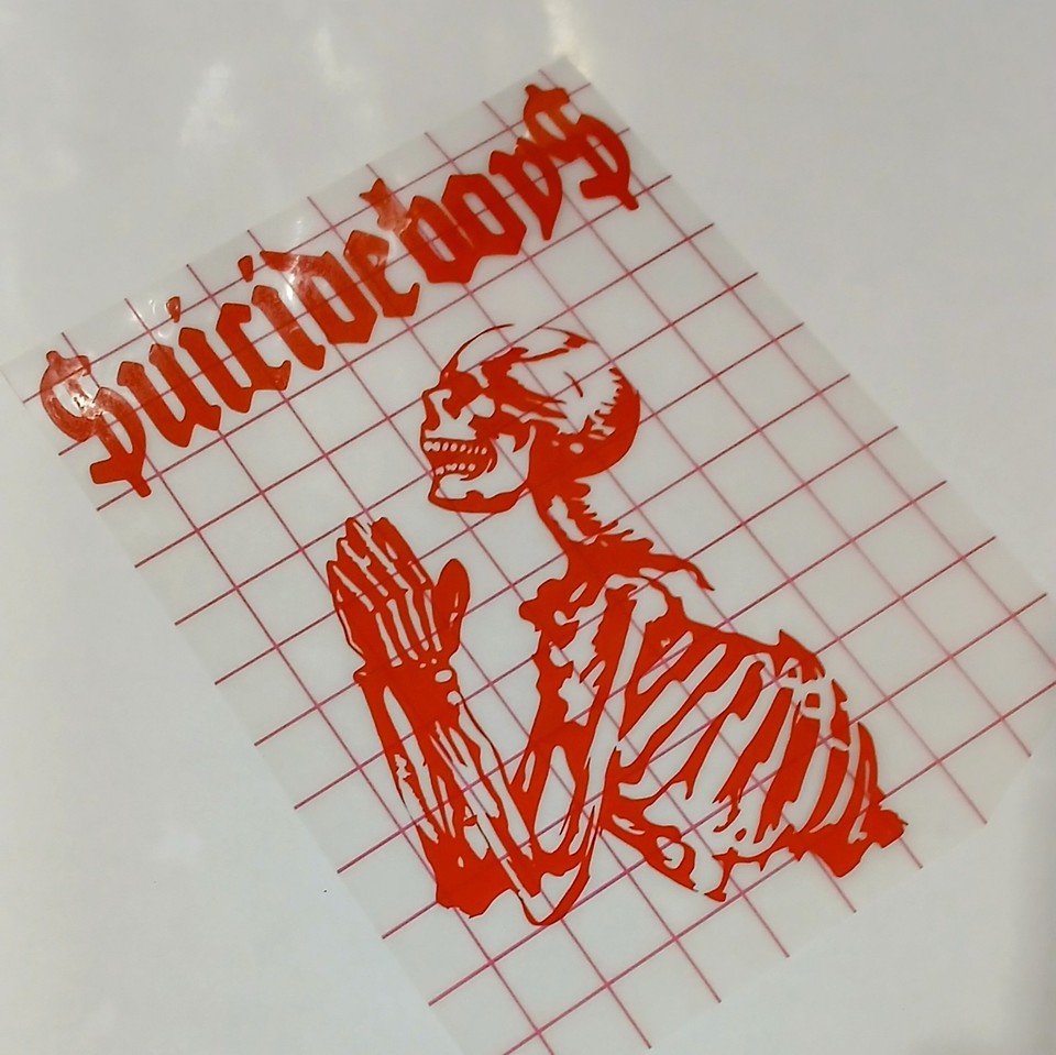 Suicideboys Prayin Skeleton Premium Vinyl Decal | Scrim | Ruby da ...
