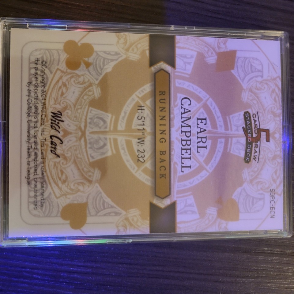 2024 Wild Card 5 Card Draw Earl Campbell 1/2 BLUE COLOR MATCH | eBay