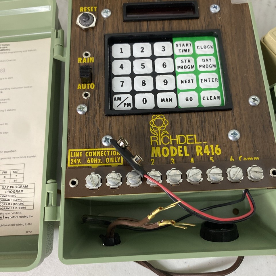 Vintage Richdel R416PR Lawn Genie Sprinkler Control 6 Zone Solid State ...