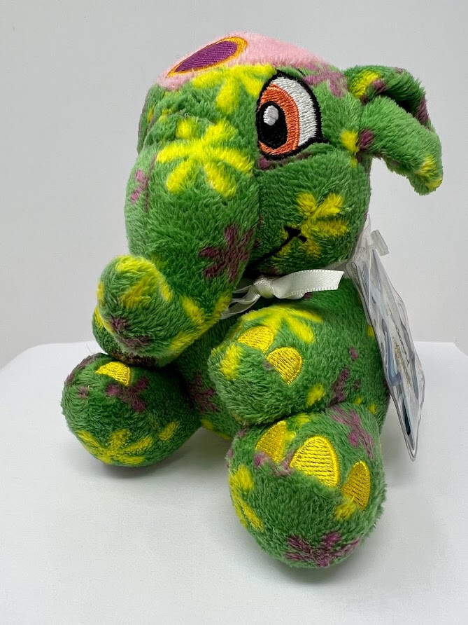 Neopets Disco Green Floral Plush Elephant Stuffed Animal | eBay