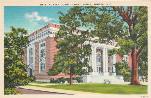 Sumter South Carolina, Sumter County Court House, Souvenir, Vintage ...