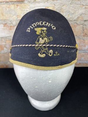 Vintage Pinocchio Beanie Hat Movie Walt Disney Cap Children’s Souvenir ...