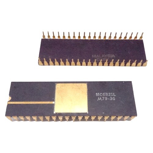 MC6821L Motorola DIP Peripheral Interface Adapter (pia) Gold 40 Pin 1 ...