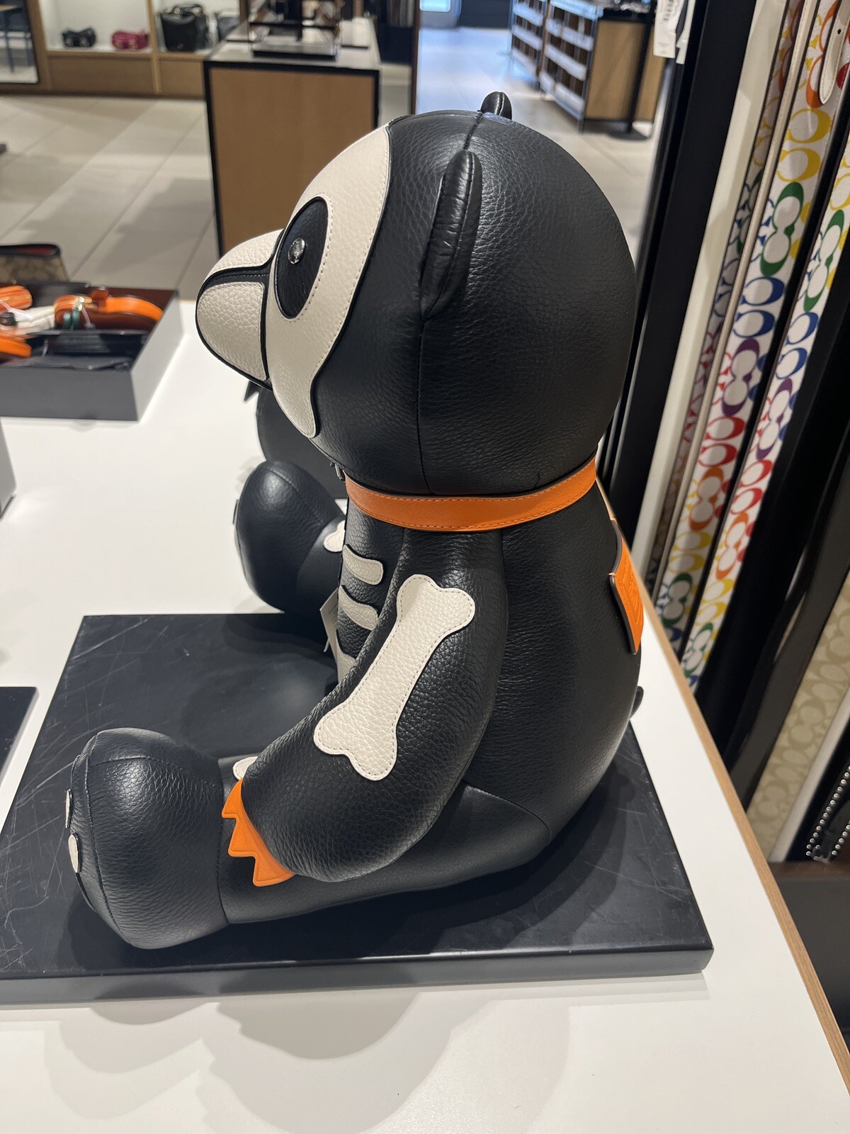 Coach Halloween SKELETON Collectible Bear LEATHER Plush 2023 - BRAND ...