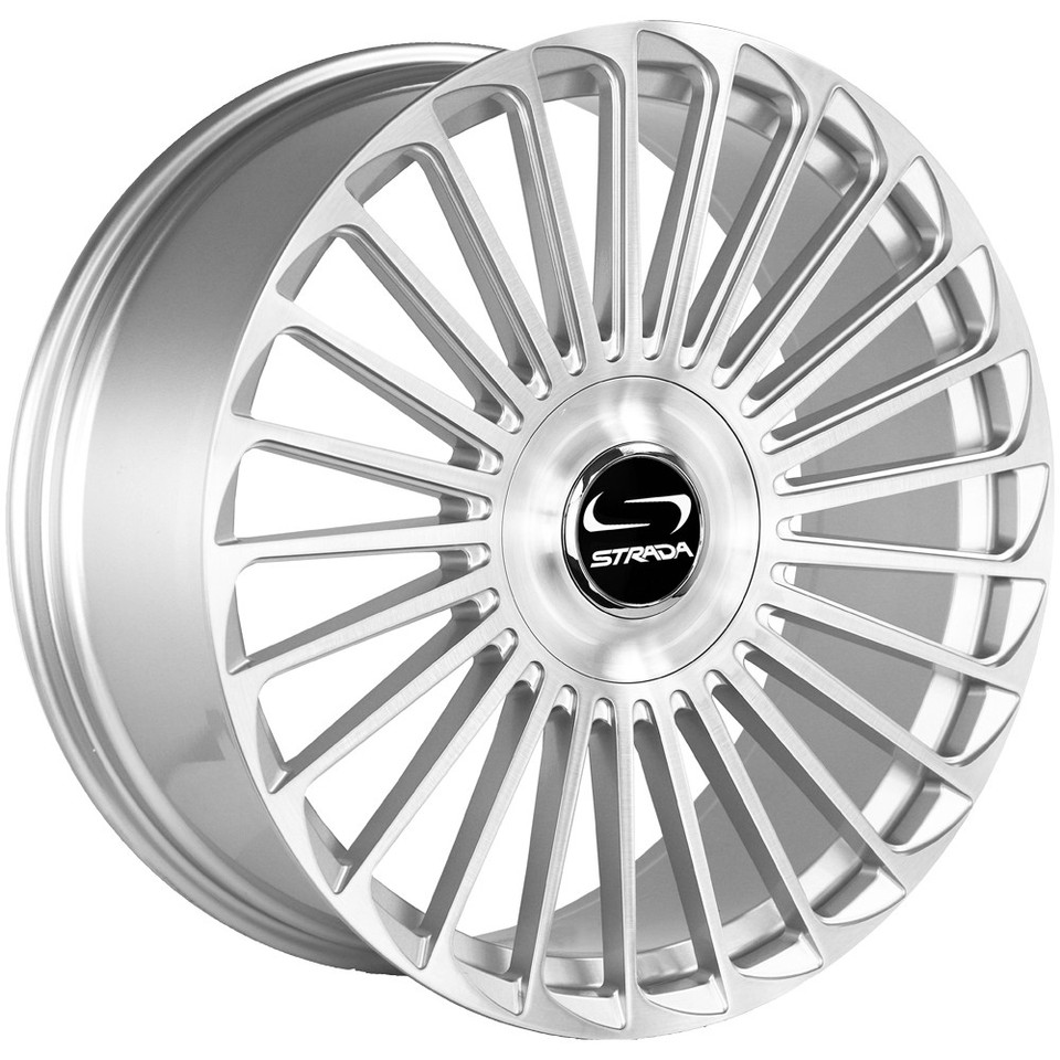 (Set of 4) Strada S68 Martello 22x9 5x4.5"/5x120 +30mm Brushed Wheels ...