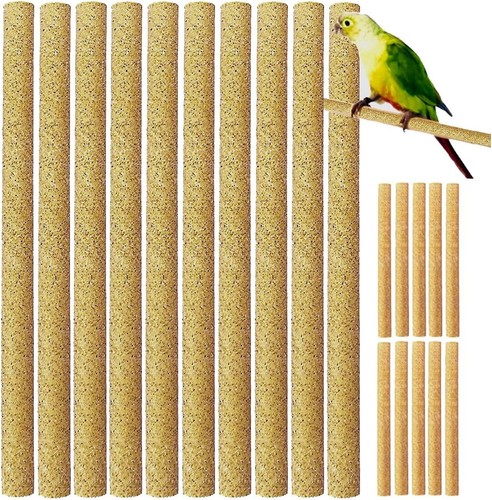 40pcs Bird Perch Covers - Sandpaper Sand for Parakeets, yellow | eBay