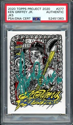 Ken Griffey Jr. Auto Topps Project 2020 JK5 Card 277 Mariners HOF 16 1/ ...