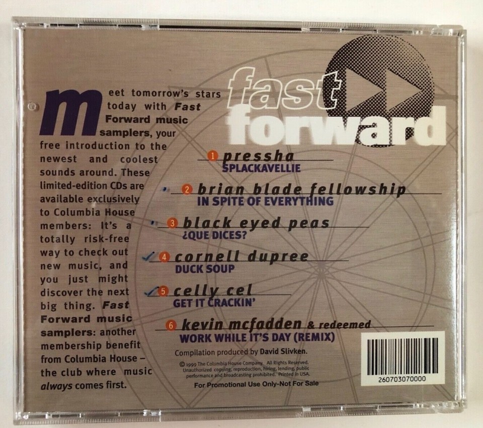 Fast Forward, The New Music Sampler CD, 1998, Limited Edition, Like New ...