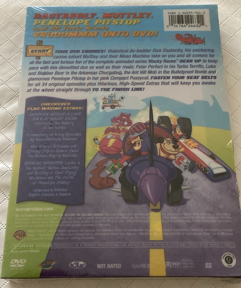 Wacky Races - The Complete Series (DVD, 2004, 3-Disc Set) Brand New ...