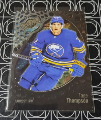 TAGE THOMPSON SABRES 2022-23 UPPER DECK METAL UNIVERSE CARD NUMBER 45 ...