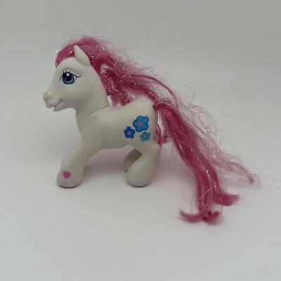 My Little Pony G3 Blossomforth 2004 Blue Flowers Mark With Pink Tinsel ...