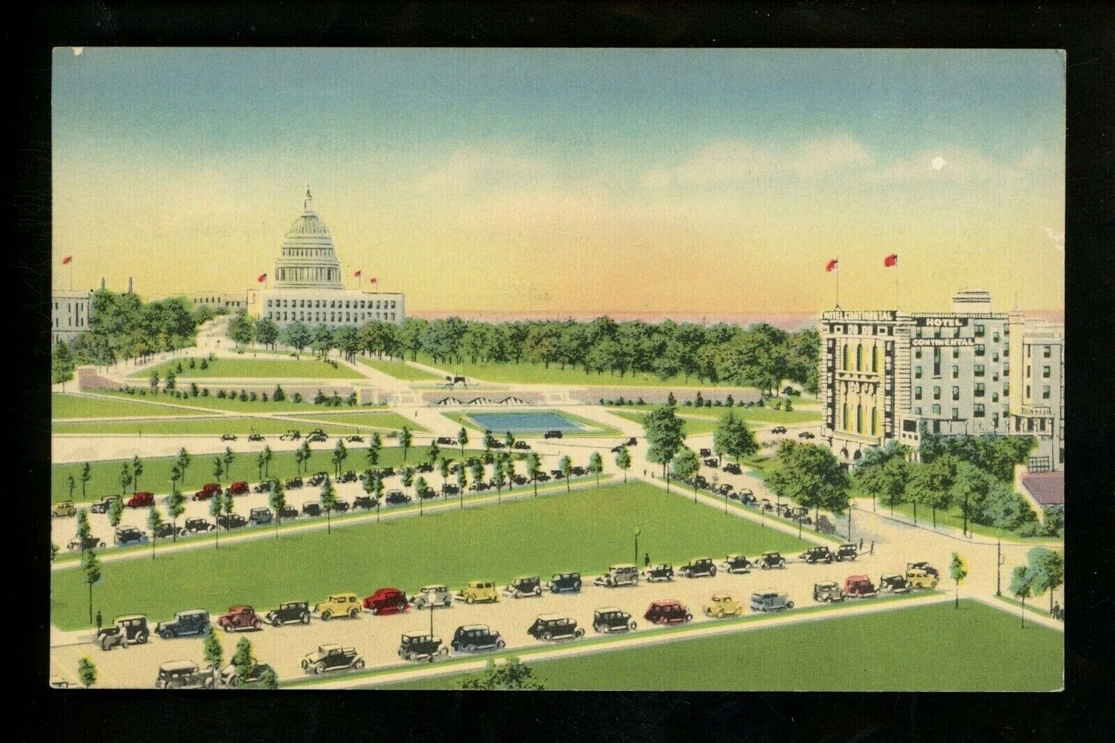 Washington DC postcard Hotel Continental Union Station Plaza linen MWM ...