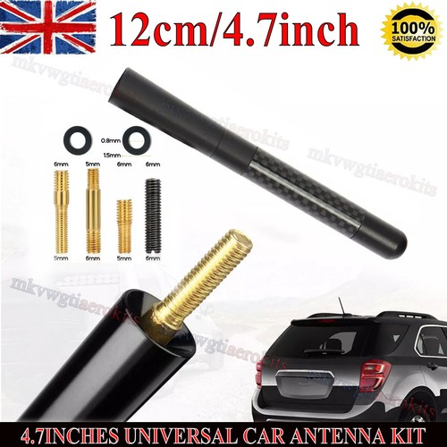 CAR BEE-STING STUBBY SHORT BLACK CARBON FIBRE AERIAL ARIEL ARIAL MAST ...