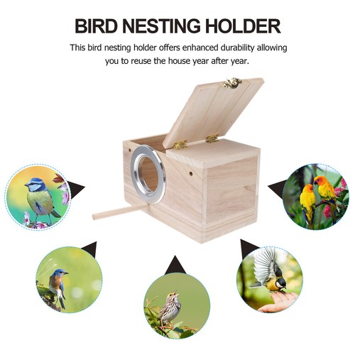 Budgie Nest Wooden Cage Box Breeding Boxes Aviary Bird House Nesting ...