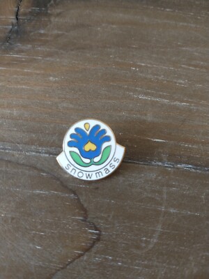 Vintage Blue Vail Snowmass Ski Pin - Polish And Plate Gold - New Old ...