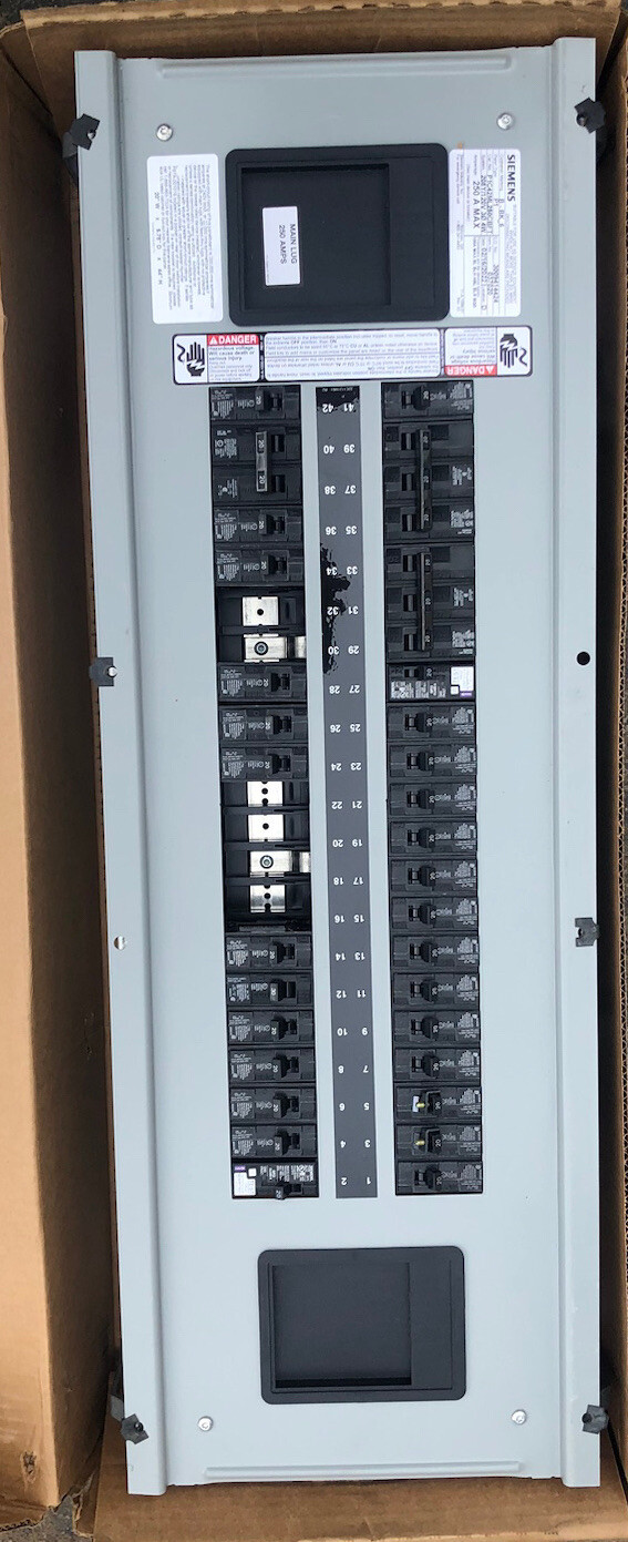p1c42ml250cbft - SIEMENS 250A MAX 208Y/120V 3PH/4W 42 SPACE PANEL for ...