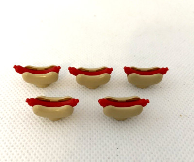 (5) NEW LEGO Hot Dog with Bun Lot Minifigure Food Accessory- Sausage ...