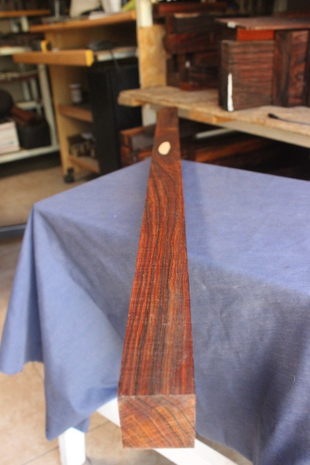 Mexican Cocobolo TURNING SQUARE WALKING STICK 1.43" x 1.50" x 30 1/4" # ...