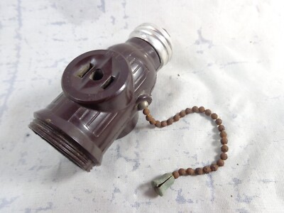 EAGLE Socket Pull Chain Splitter NONPOLARIZED Adaptor Light Fixture ...