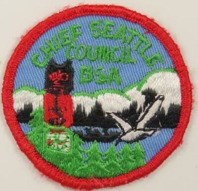 Chief Seattle Council BSA Patch CP RED Border (sewn) [C-1031] | eBay