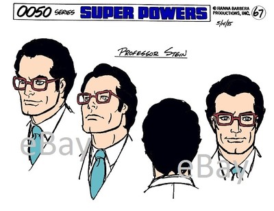 Super Powers PROFESSOR STEIN HEADS / FIRESTORM MODEL SHEET PRINT Hanna ...