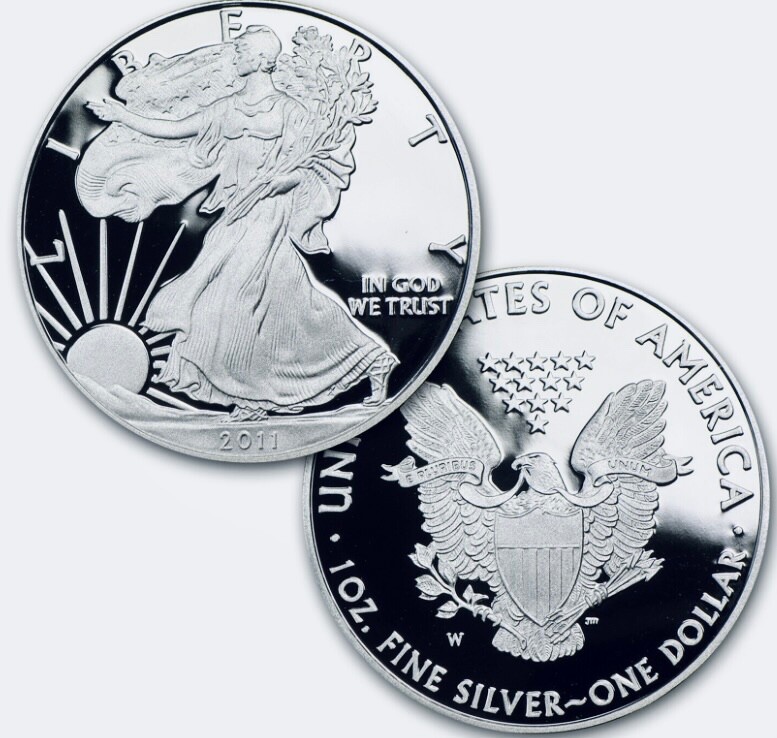 2011 5-Coin American Silver Eagle Set (25th Anniv, w/Box & COA) Fresh ...