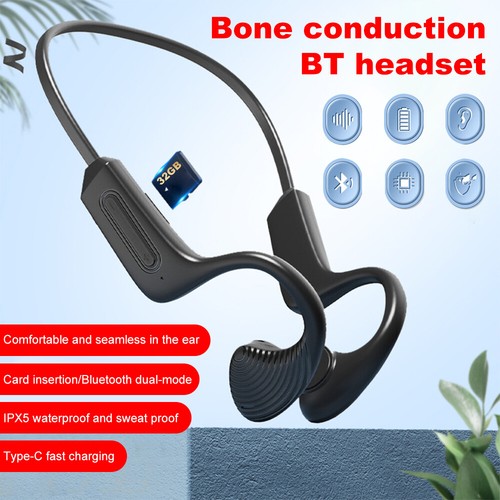 Bluetooth 5.3 Air Conduction Headset Wireless Outdoor Sport Open Ear ...