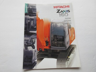 Hitachi Zaxis 160 Excavator Sales Brochure 8 Page | eBay