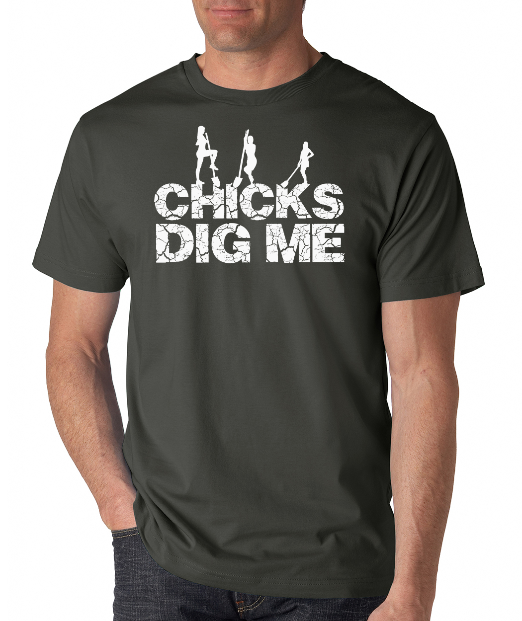 CHICKS DIG ME T-Shirt college funny party tee self centered humor | eBay