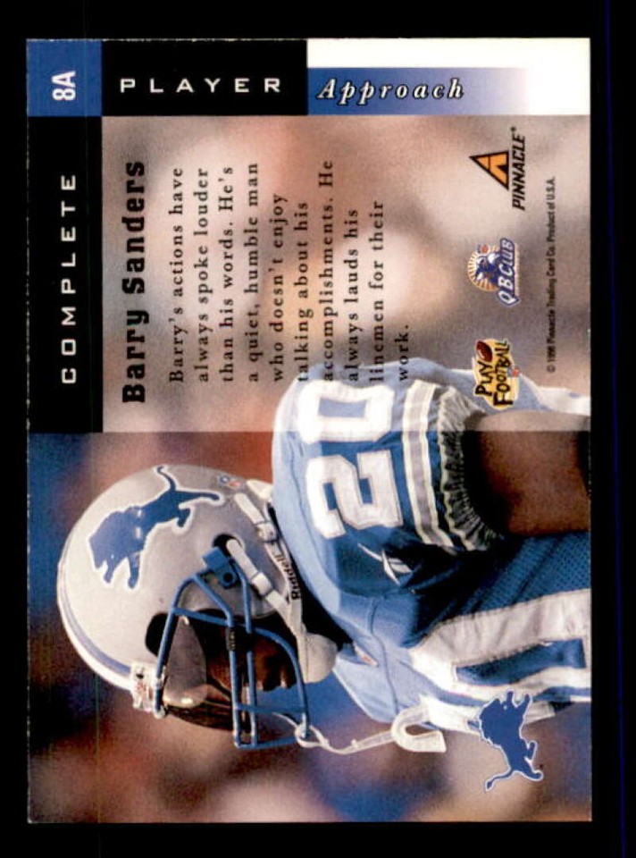 Barry Sanders Card 1998 Score Complete Players #8A | eBay