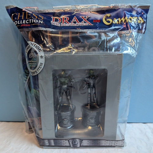 Eaglemoss Marvel Chess Collection Drax & Gamora Metal Chess Pieces ...