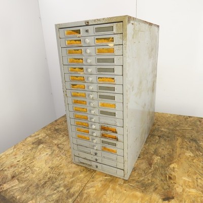 Datavue Vintage 18 Drawer Flat File Blueprint Plans Map File Cabinet ...