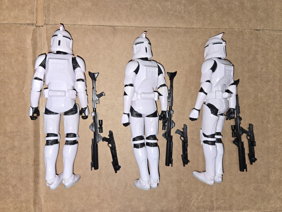 Hasbro Star Wars Black Series Phase 1 Clone Trooper Action Figures Lot ...