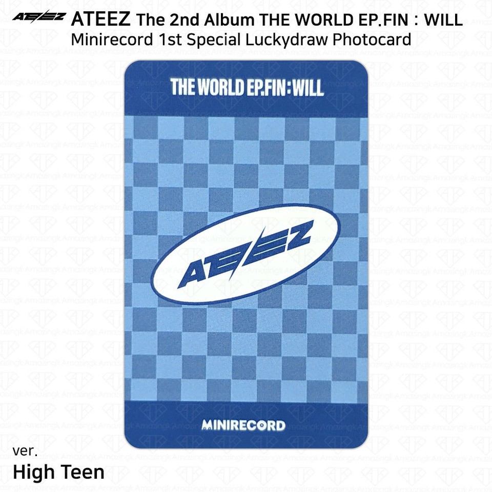 ATEEZ THE WORLD EP.FIN WILL Minirecord 1st Special Lucky Draw Photocard ...