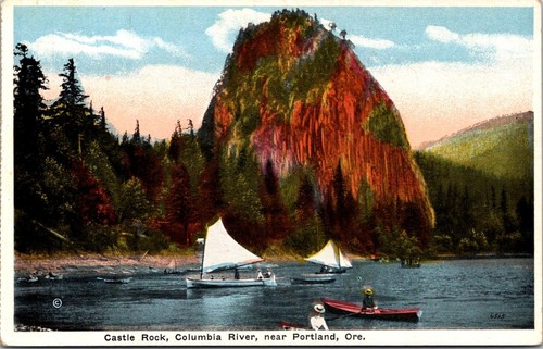 Castle Rock Columbia River Near Portland Oregon Postcard | eBay