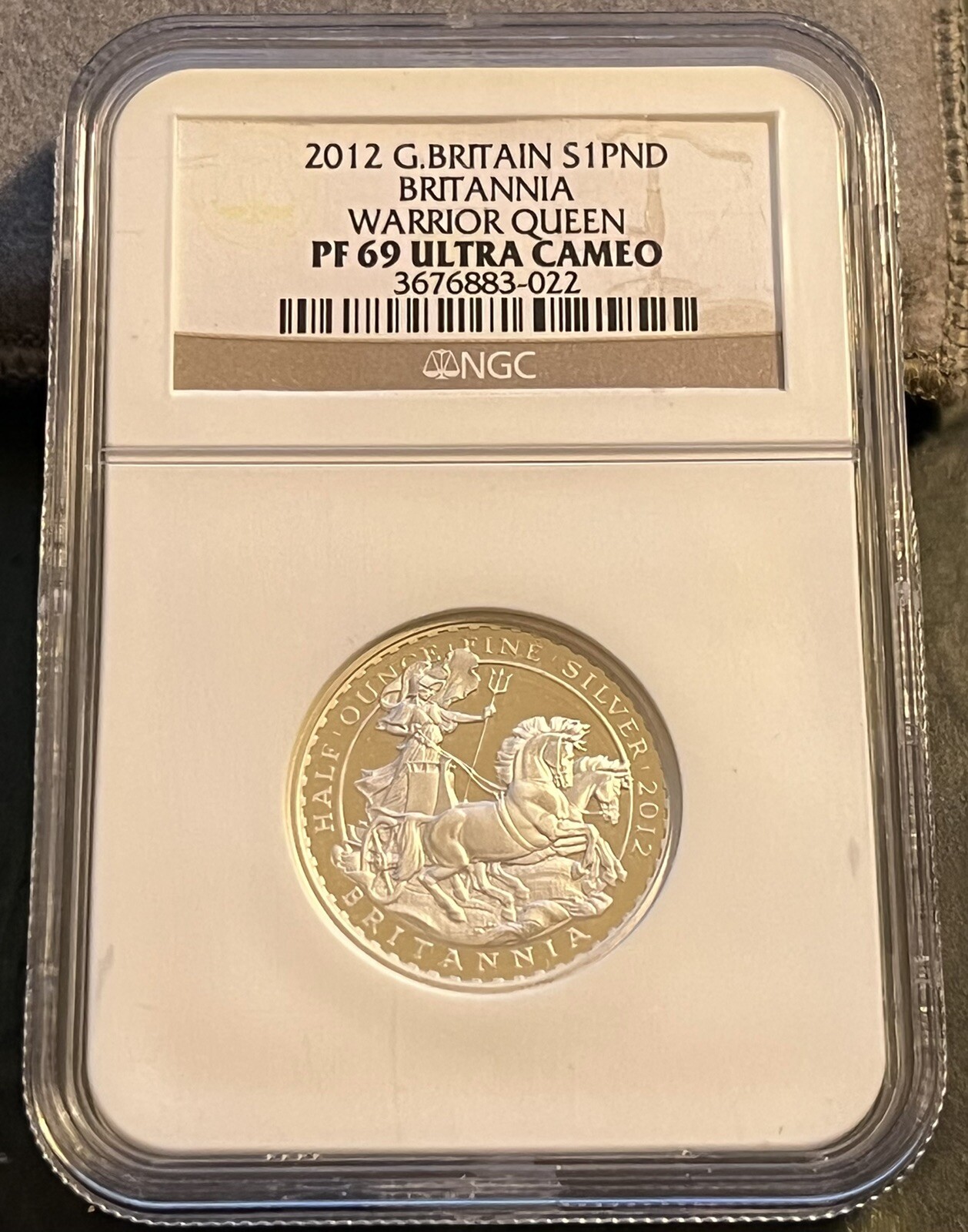 2012 UK Britannia 1/2 Oz Coin Silver Proof Warrior Queen 25th ...