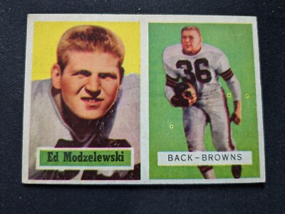 1957 Topps Football Card # 127 Ed Modzelewski - Cleveland Browns (VG/EX ...