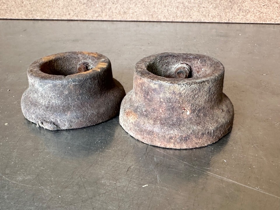 Vintage Matching Barbell Collars Weight Plates | eBay