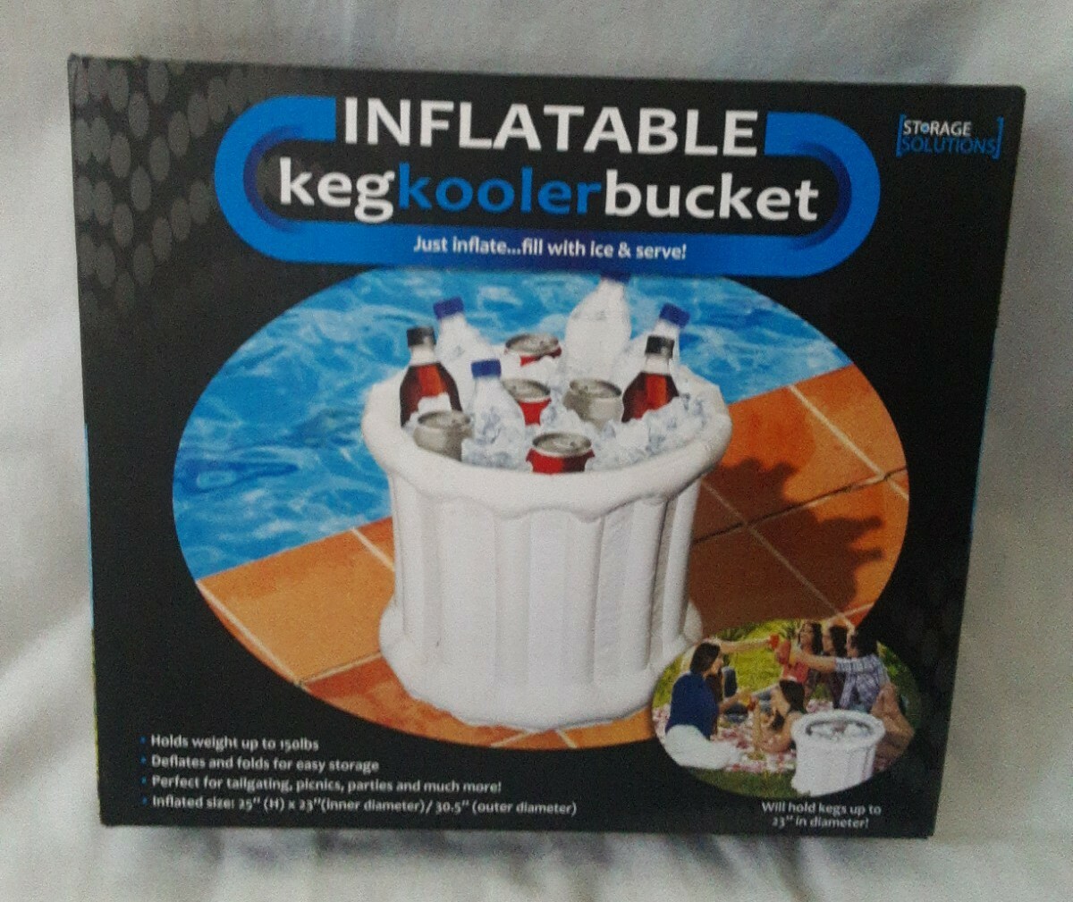 Inflatable Party Keg Cooler Ice Bucket for Cans Bottles Small Kegs ...