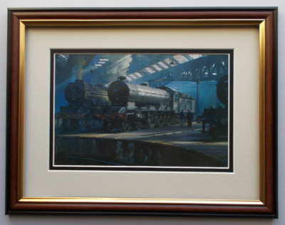 RAILWAY PRINT BY MALCOLM ROOT - YORK ROUNDHOUSE | eBay UK